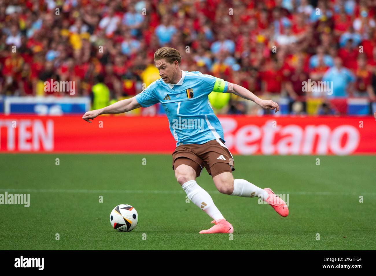 Kevin de Bruyne (Belgien, #07) am Ball, GER, Ukraine (UKR) vs Belgium ...