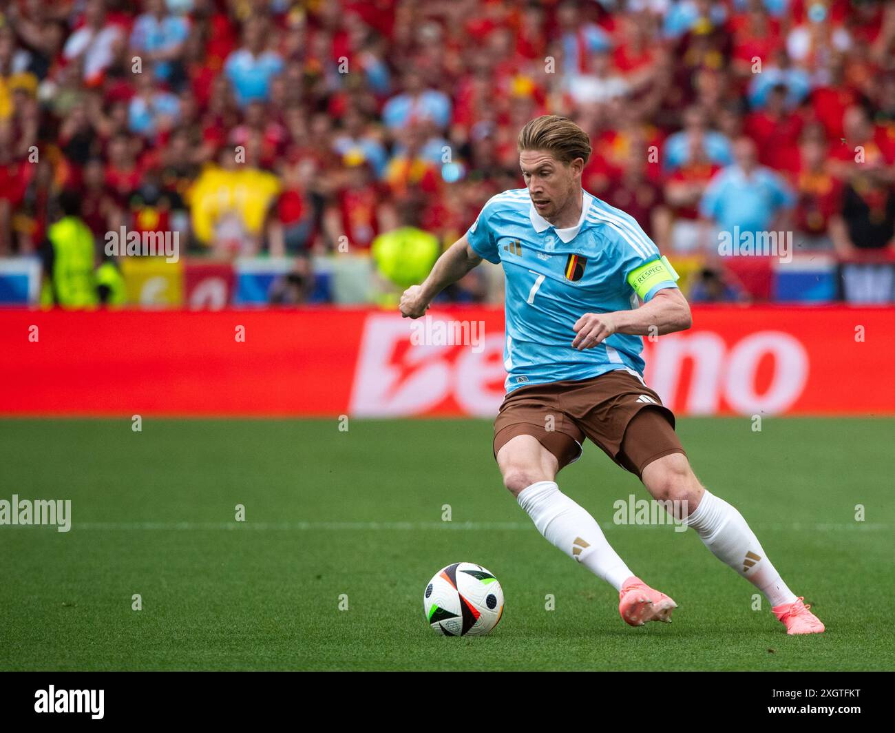 Kevin de Bruyne (Belgien, #07) am Ball, GER, Ukraine (UKR) vs Belgium ...