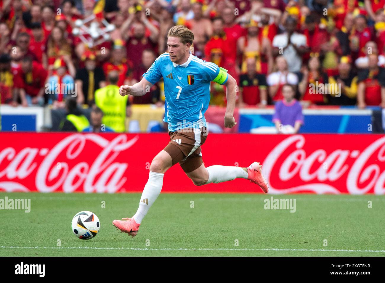 Kevin de Bruyne (Belgien, #07) am Ball, GER, Ukraine (UKR) vs Belgium ...