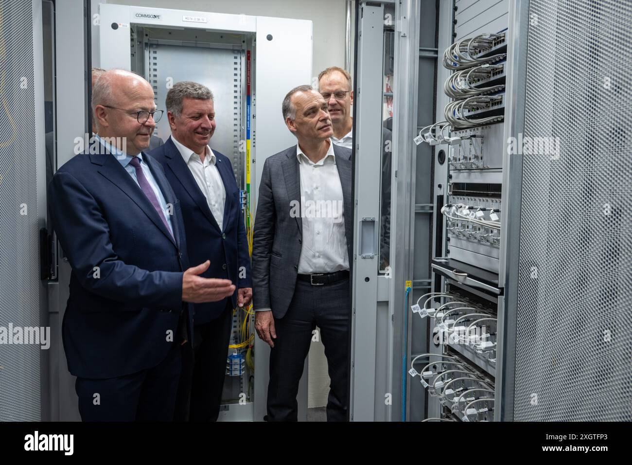 10 July 2024, Bavaria, Donauwörth: Michael Theurer (FDP, l-r), Federal ...