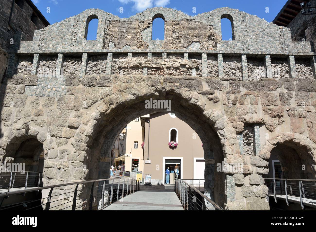 Aosta, Aosta Valley, Italy -07-01-2024- Porta Praetoria is the main ...