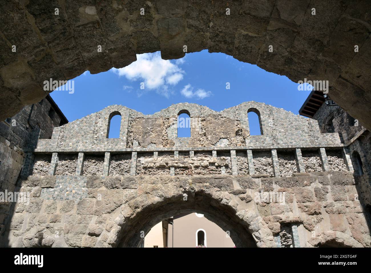 Aosta, Aosta Valley, Italy -07-01-2024- Porta Praetoria is the main ...