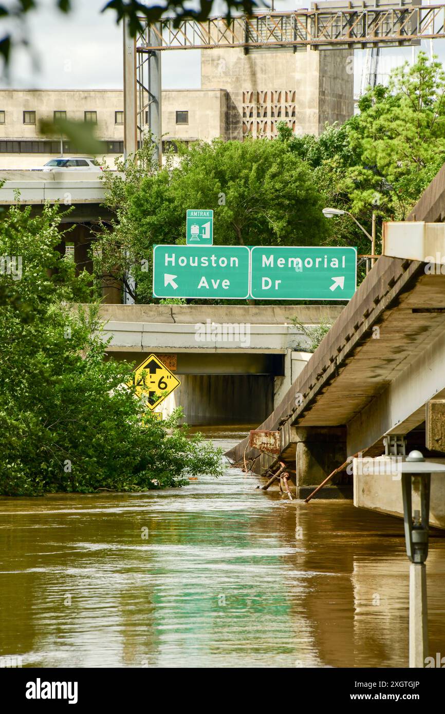 Hurricane Beryl causing flooding in Houston, Texas Stock Photo - Alamy