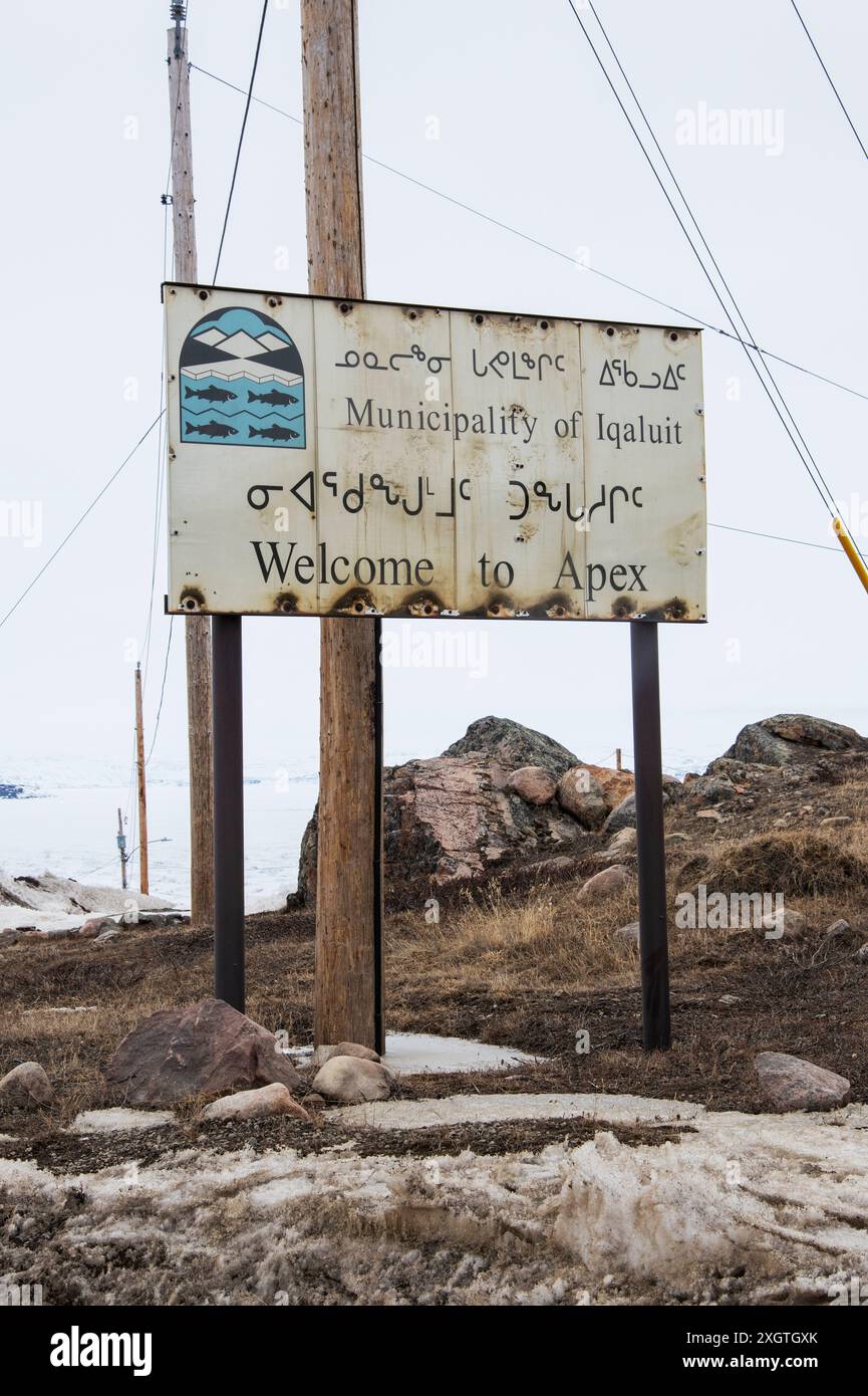 Bilingual welcome to Apex sign in English and Inuktitut on ...