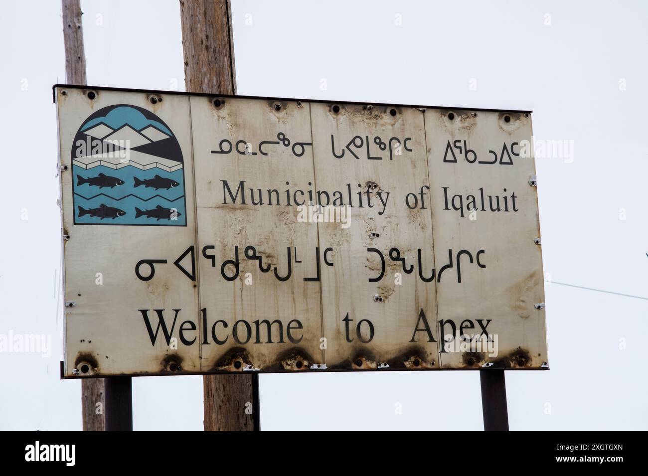 Bilingual welcome to Apex sign in English and Inuktitut on ...