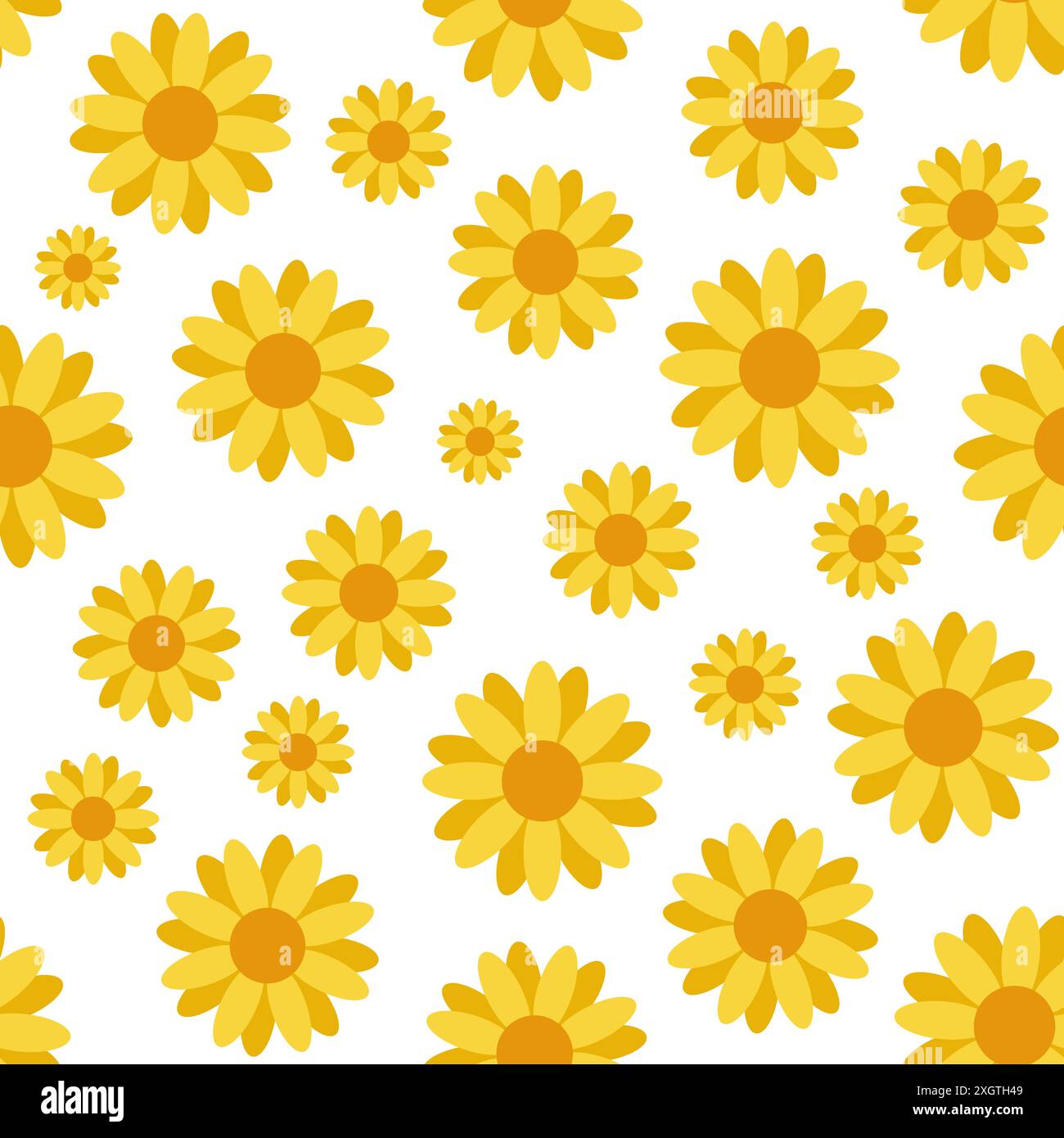 Sunflower seamless pattern. Vector illustration Stock Vector Image ...