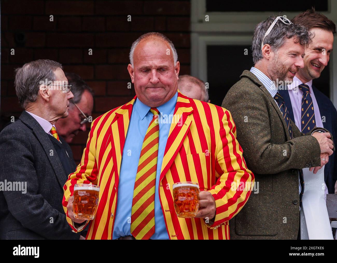 A member of Marylebone Cricket Club in the stands on day one of the ...