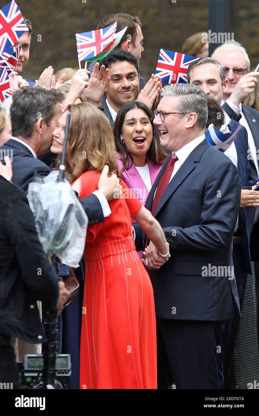 Keir Starmer of the Labour party and his wife Victoria Starmer in ...