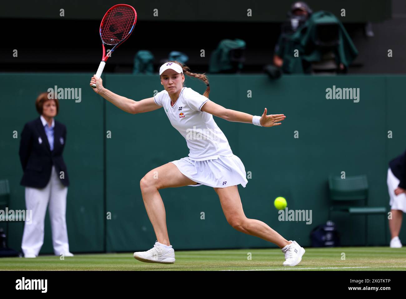Wimbledon, London, UK. 10th July, 2024. Elena Rybakina during her ...
