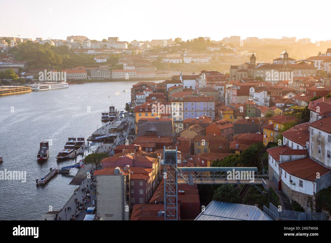 Porto, Portugal - 15th June 2024; Cais da Ribeira, famous tourist area ...