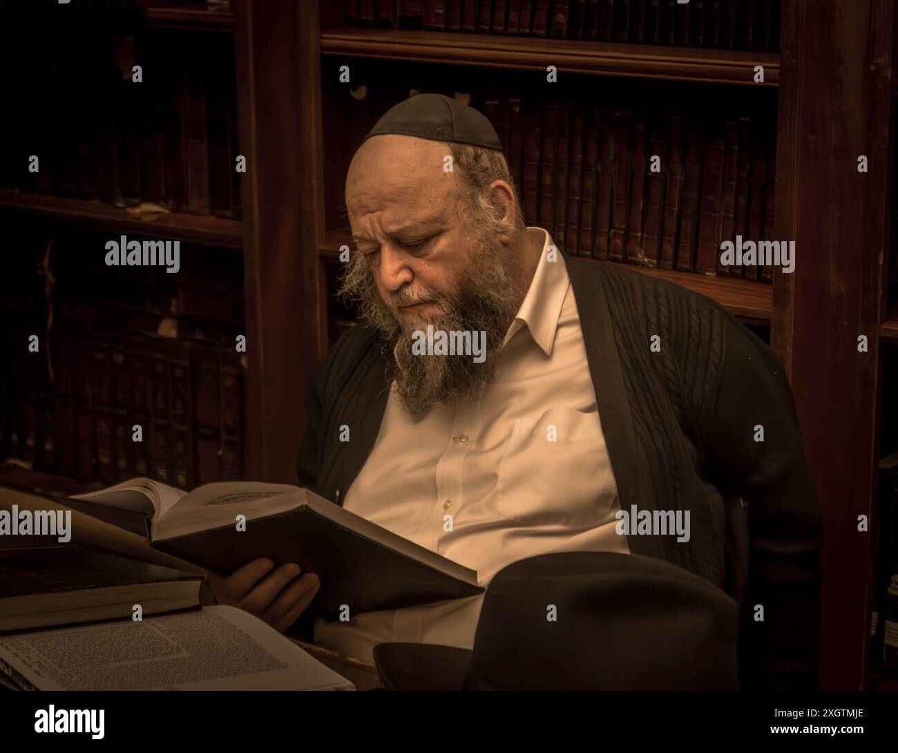 The haredi (ultra-orthodox Jewish man) reading Torah, the most sacred ...