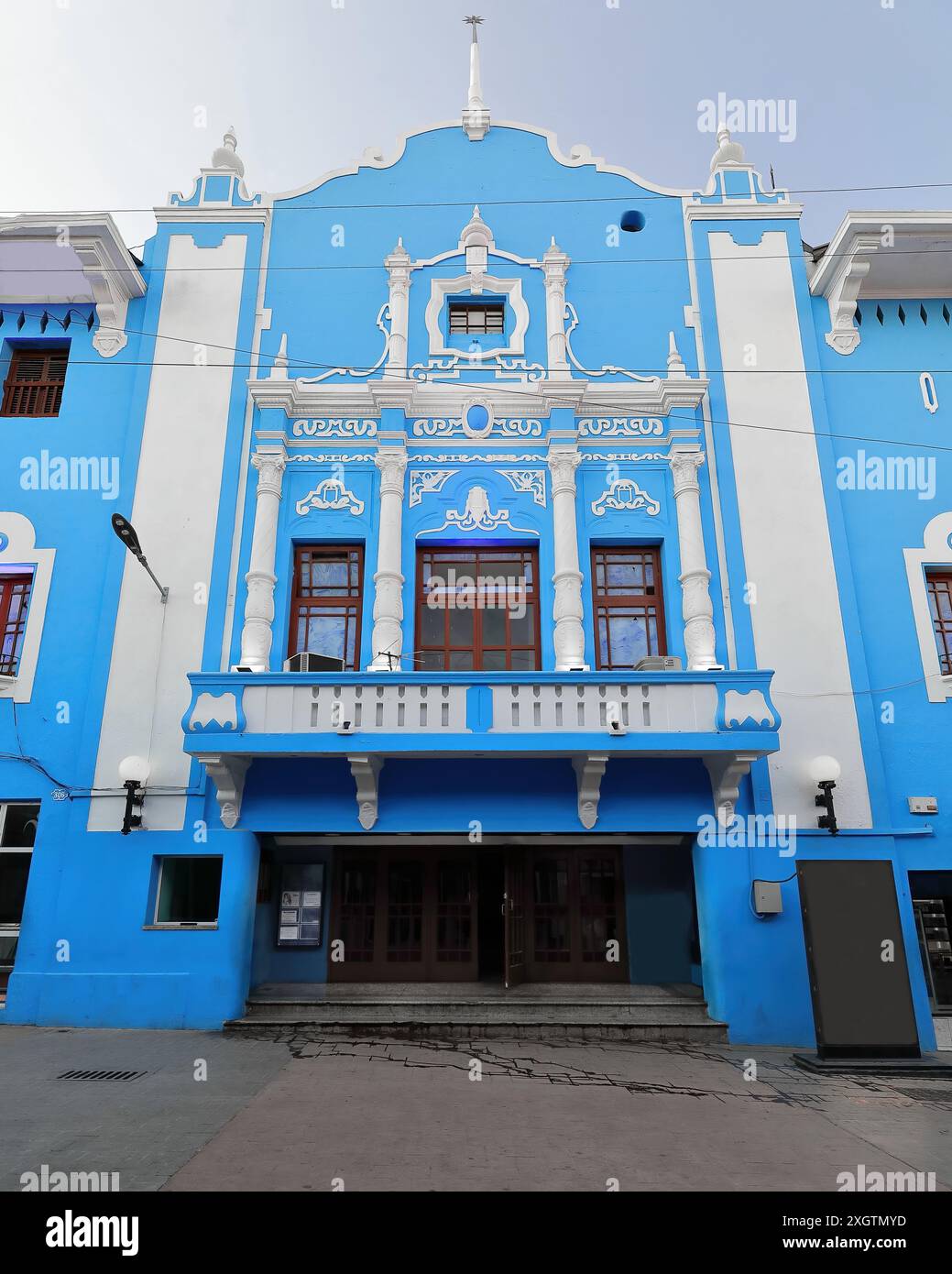 490 Main facade and door on Enramadas (J.Antonio Saco) Street, azure ...