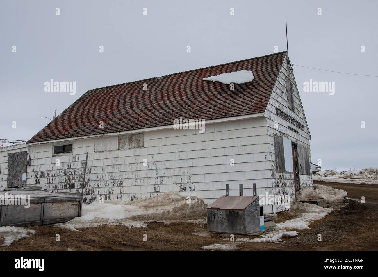 Old Hudson's Bay Company building on William MacKenzie Lane in Apex ...