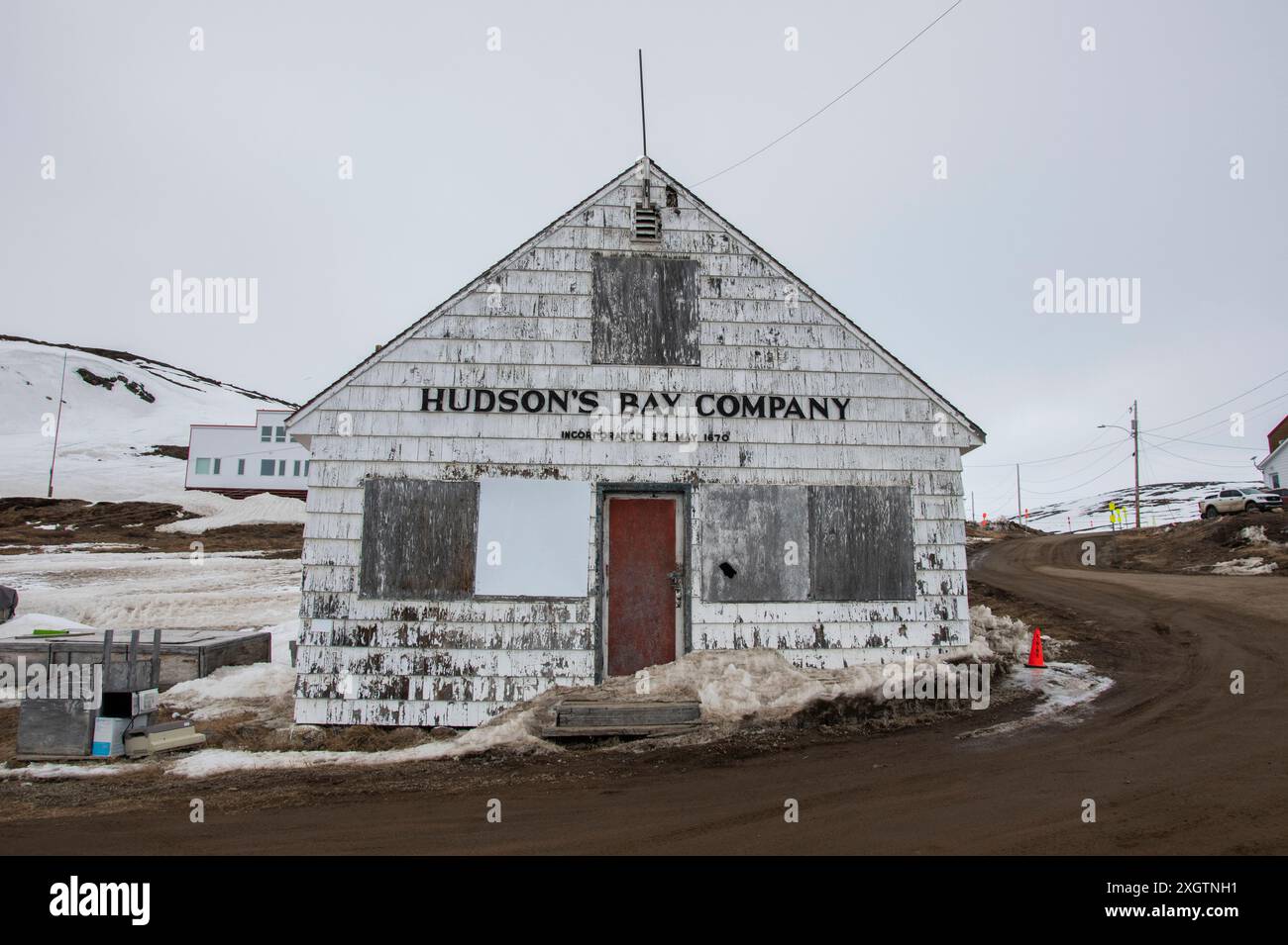 Old Hudson's Bay Company building on William MacKenzie Lane in Apex ...