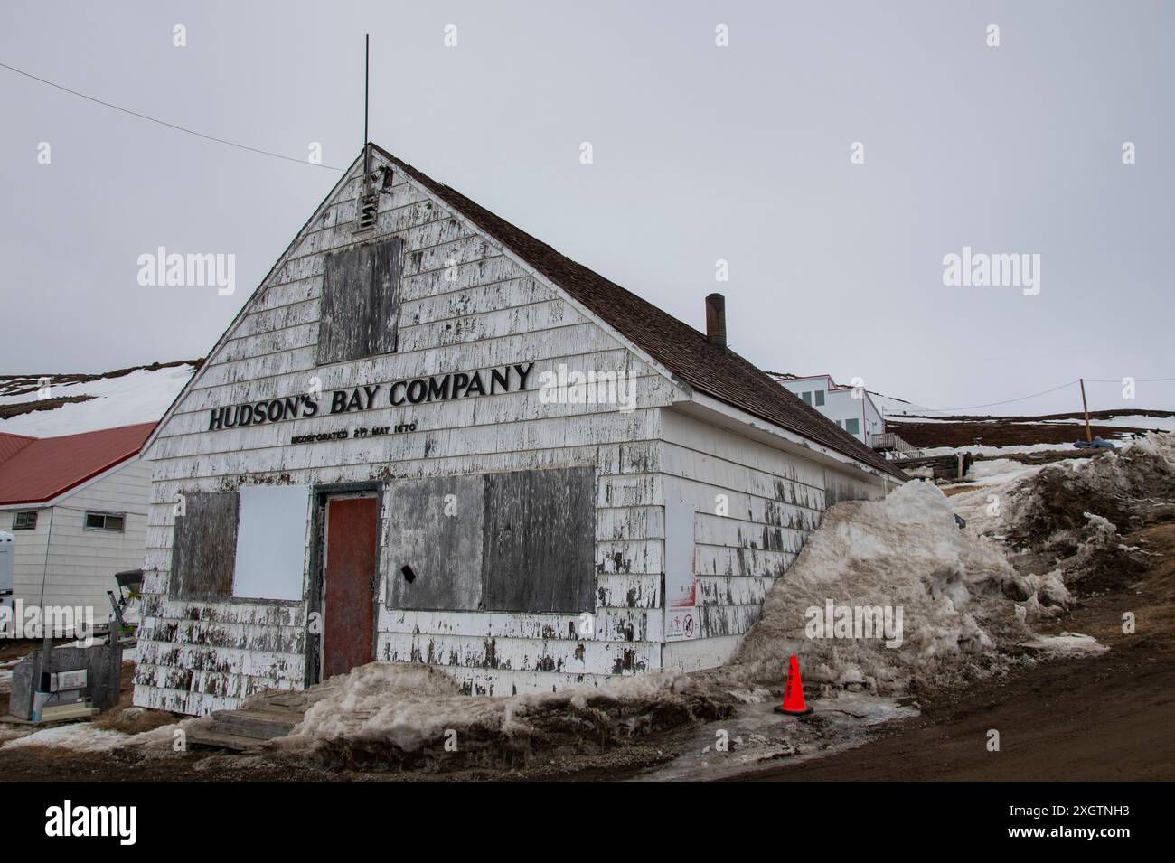 Old Hudson's Bay Company building on William MacKenzie Lane in Apex ...