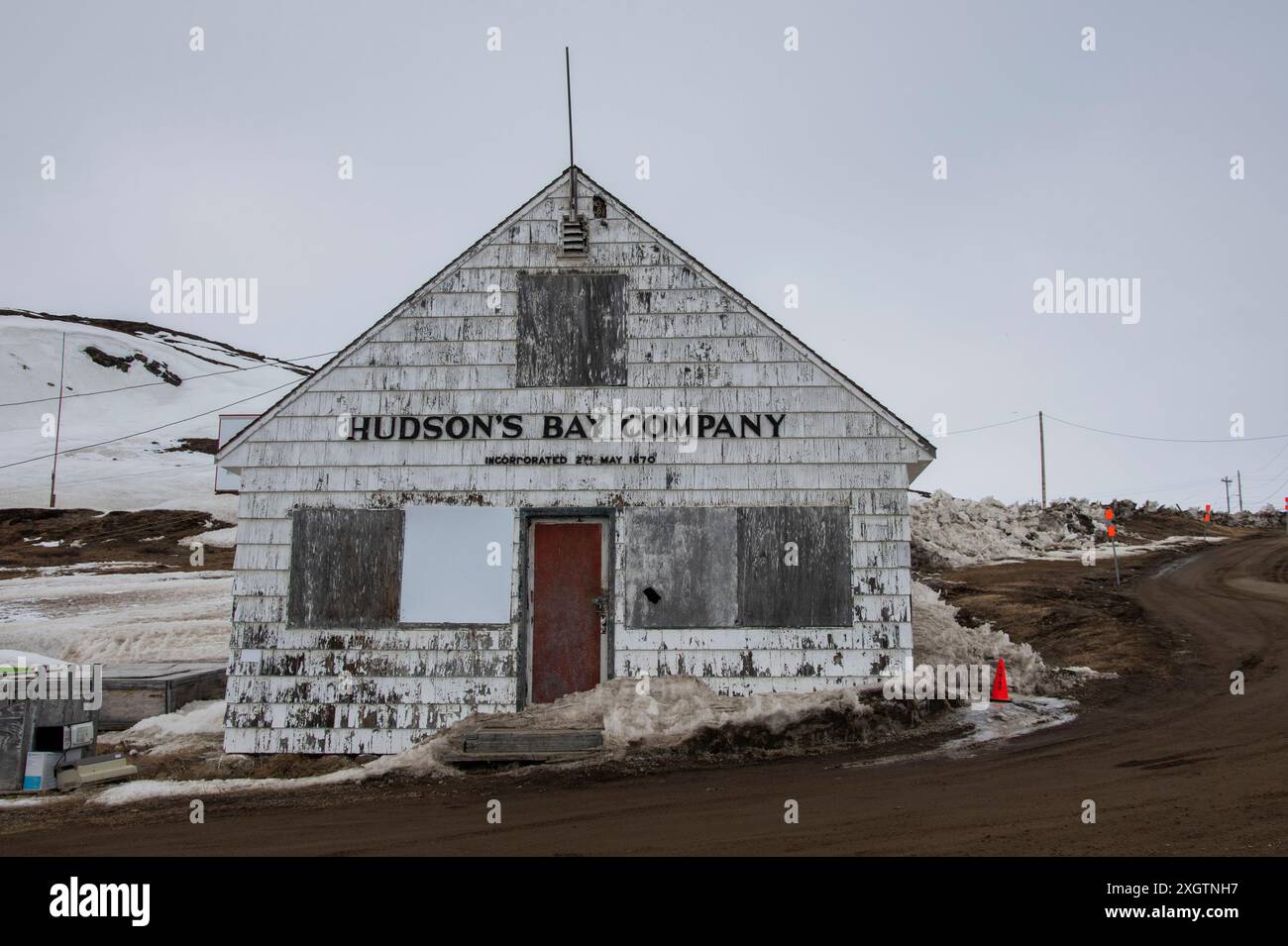 Old Hudson's Bay Company building on William MacKenzie Lane in Apex ...