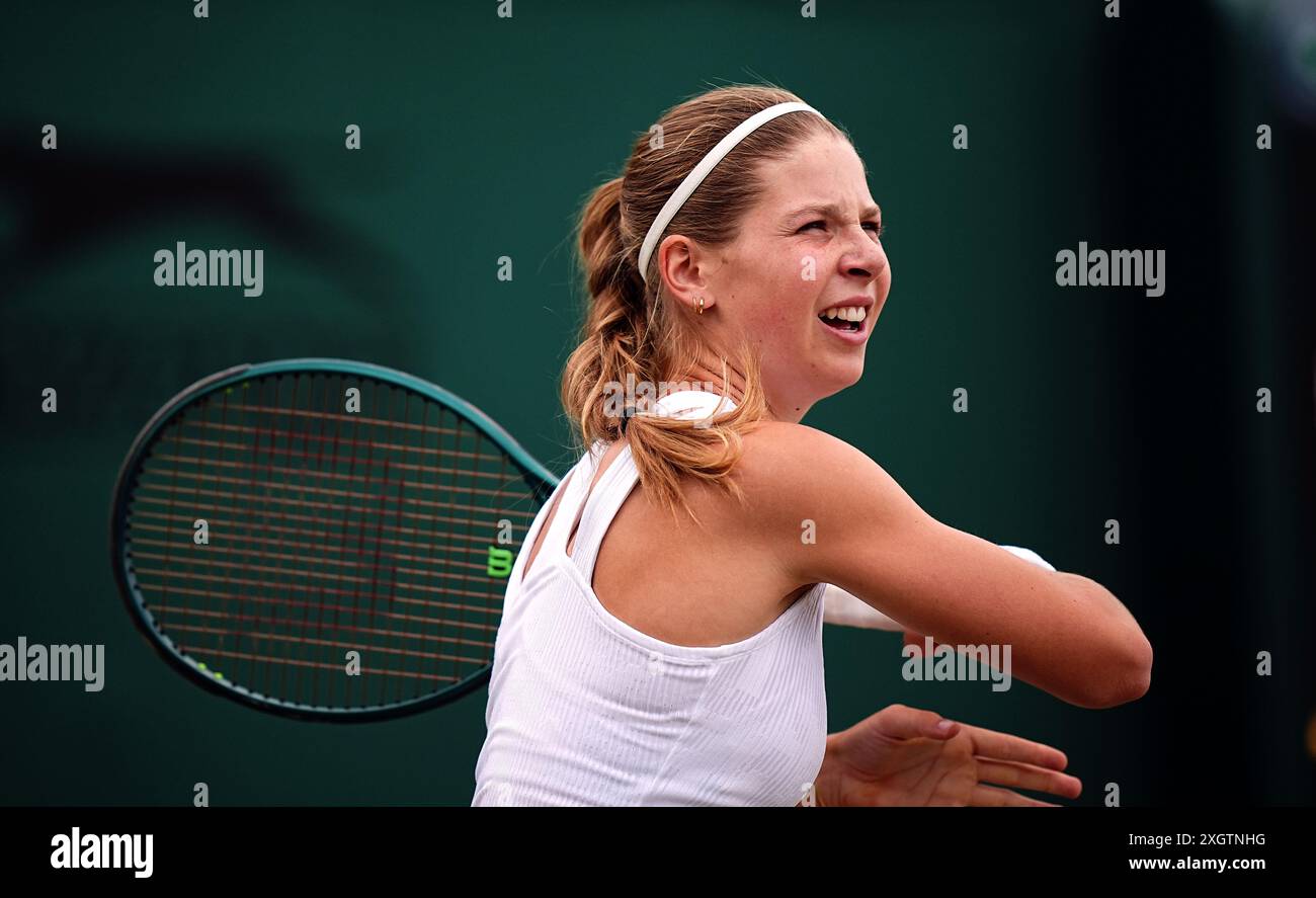 Hannah Klugman on day ten of the 2024 Wimbledon Championships at the ...