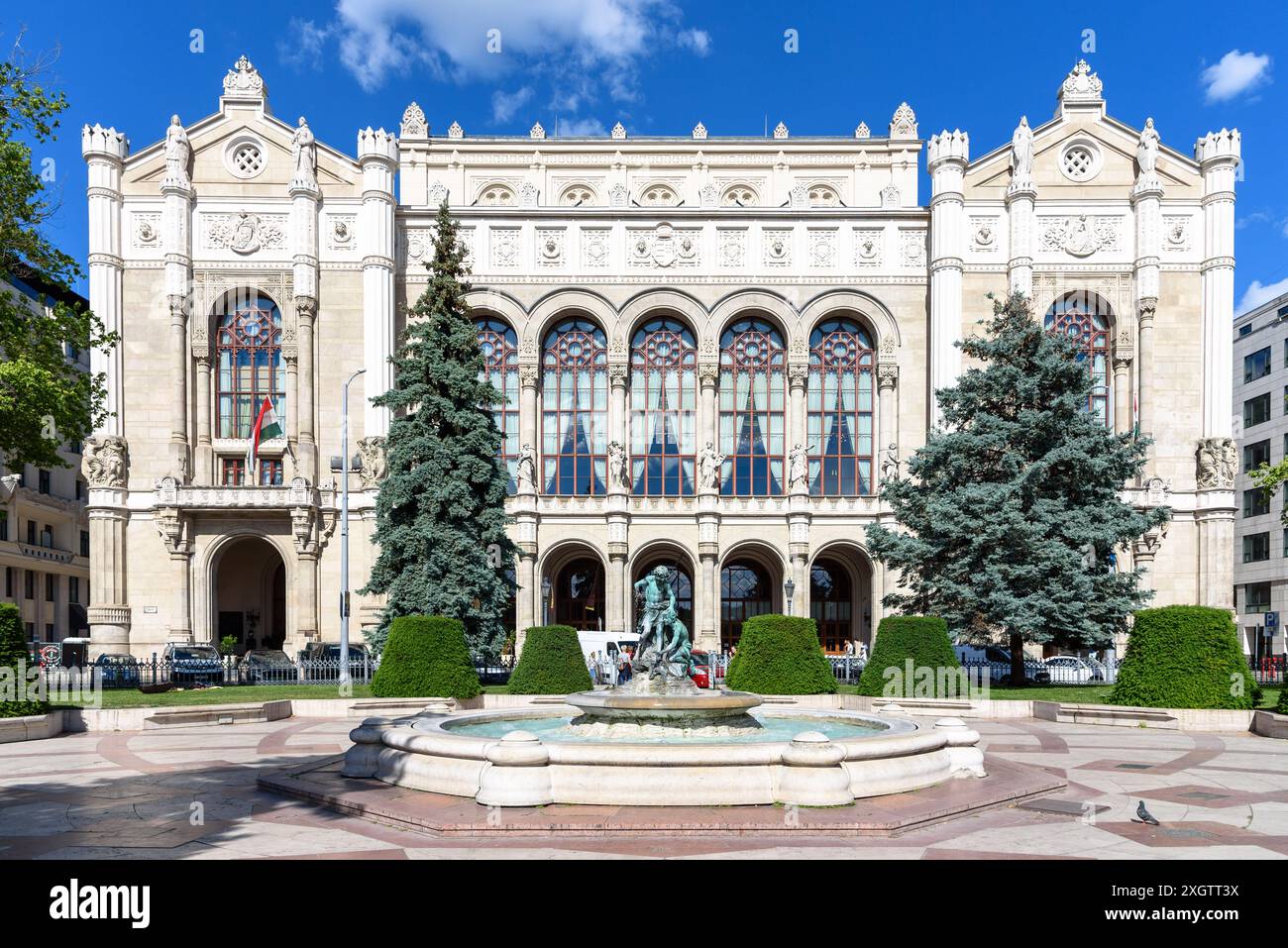 The Vigado Concert Hall in Budapest on a spring afternoon Stock Photo ...