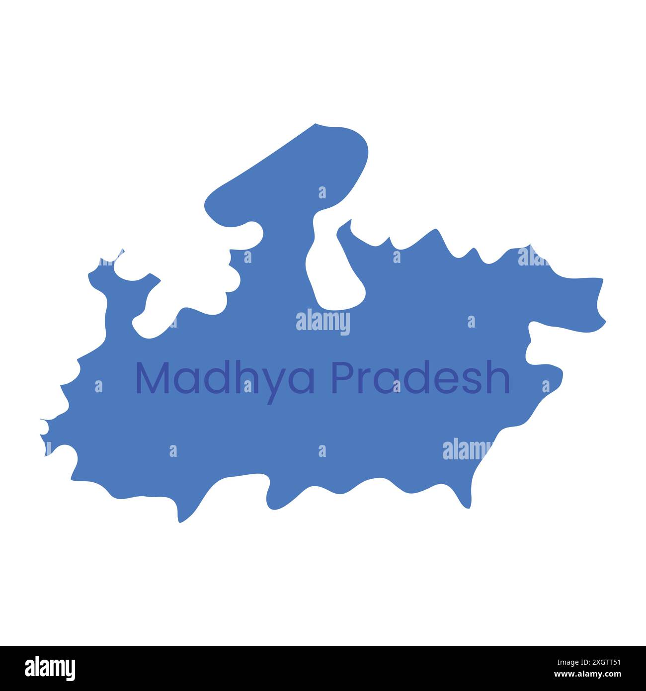 Map of madhya pradesh Cut Out Stock Images & Pictures - Alamy