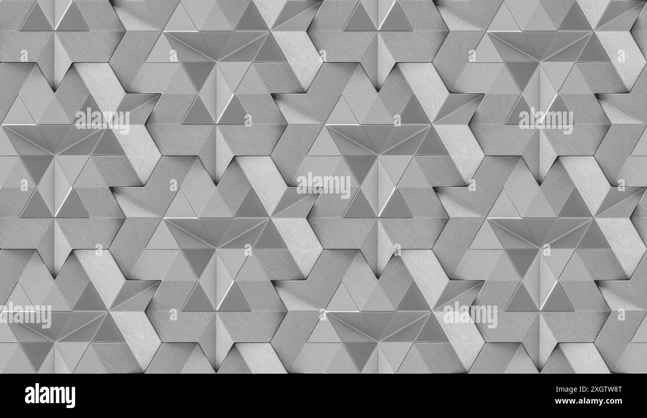 This digital illustration features a seamless pattern of interlocking ...