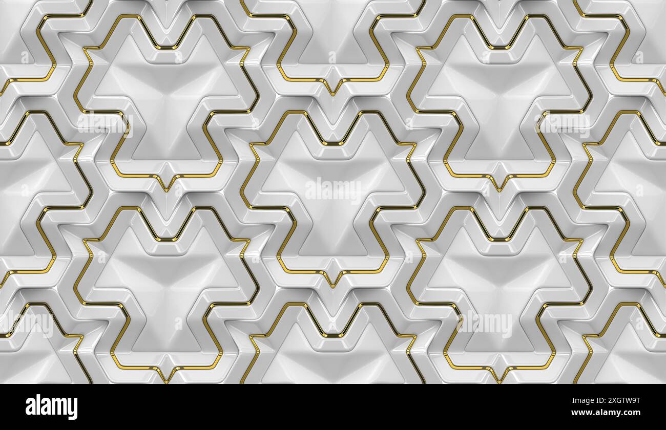 This image features a 3D geometric pattern with sharp, symmetrical ...