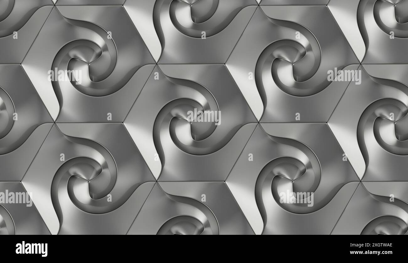 3d wooden spiral panels, hexagon, eco panels natural background Stock ...