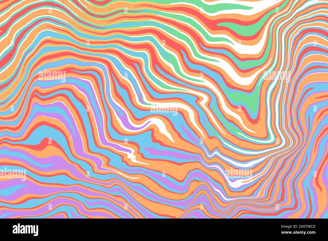 This image features a dynamic multicolored wavy pattern that evokes ...