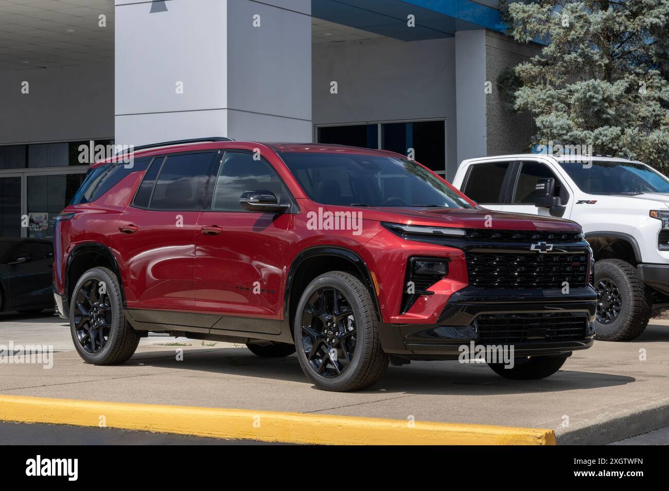 Noblesville - July 7, 2024: Chevrolet Traverse RS display. Chevy offers ...