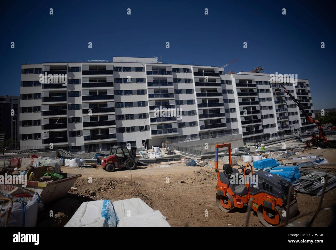 The Plan Vive housing building under construction, as of July 10, 2024 ...