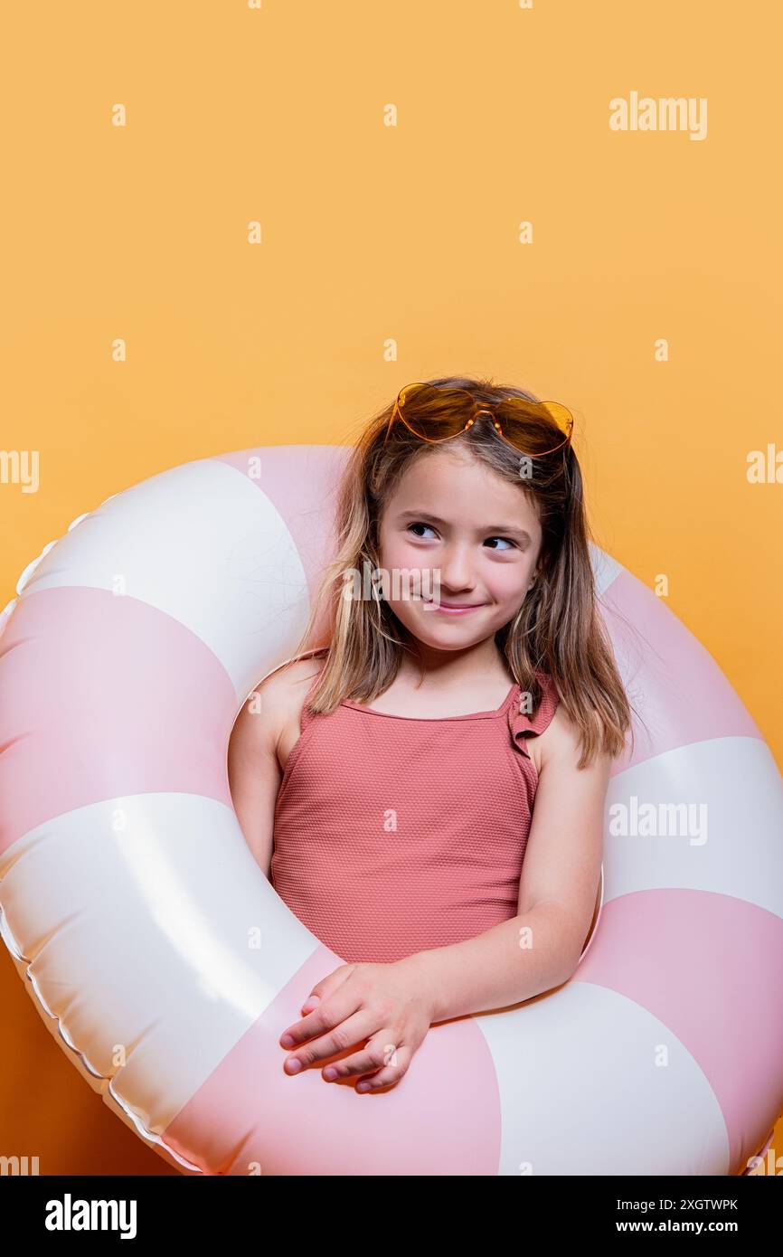 Girl inflatable ring hi-res stock photography and images - Alamy
