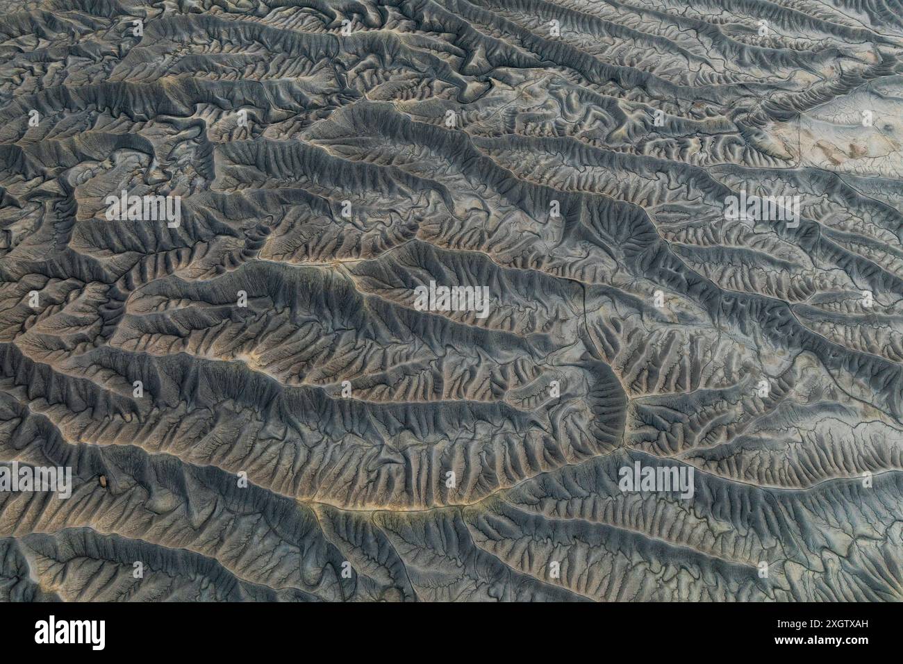 Stunning aerial capture of the weathered textures and patterns of ...