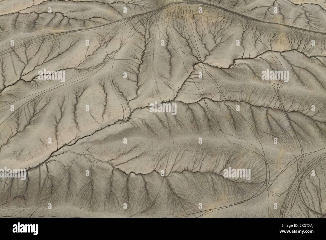 This stunning aerial photograph captures the complex textures and ...