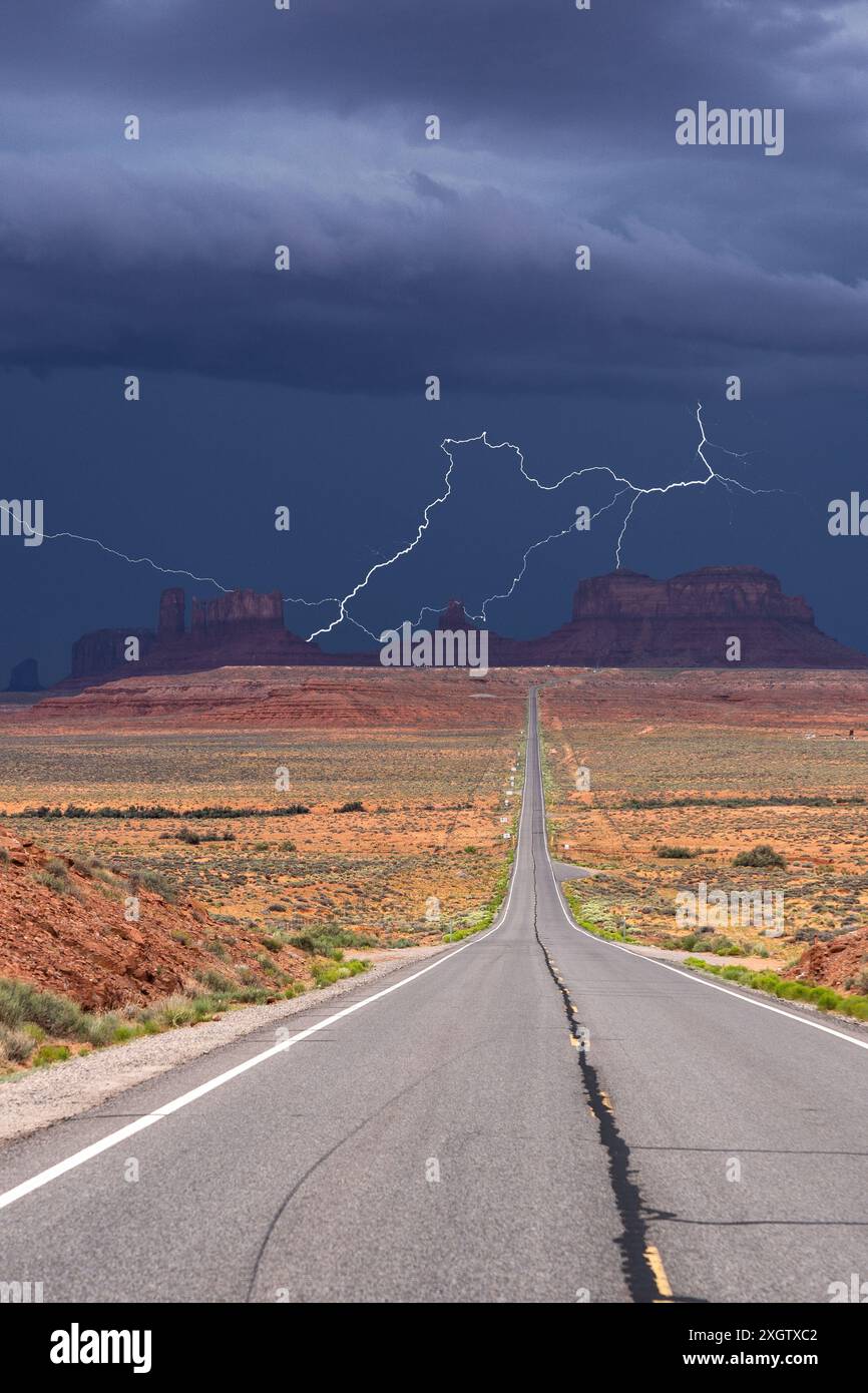 Striking photo of a lightning storm illuminating a dark sky over the ...