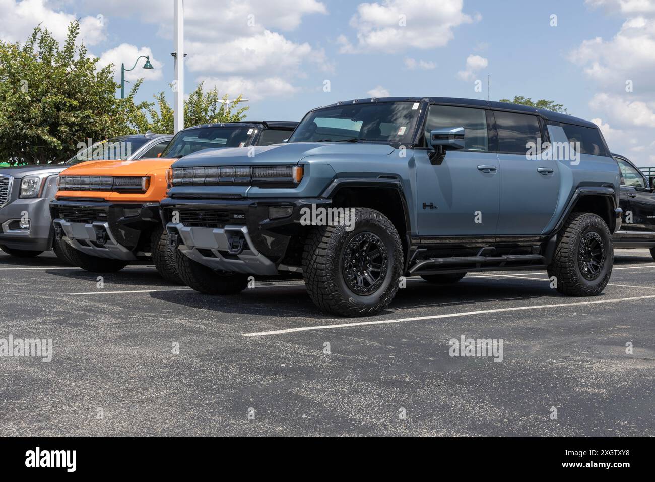 Fishers - July 7, 2024: GMC Hummer EV SUV 2X display. GMC offers the ...