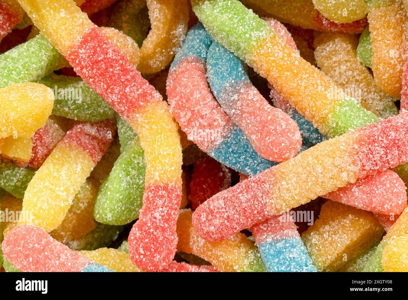 Sour candy gummy worms hi-res stock photography and images - Alamy