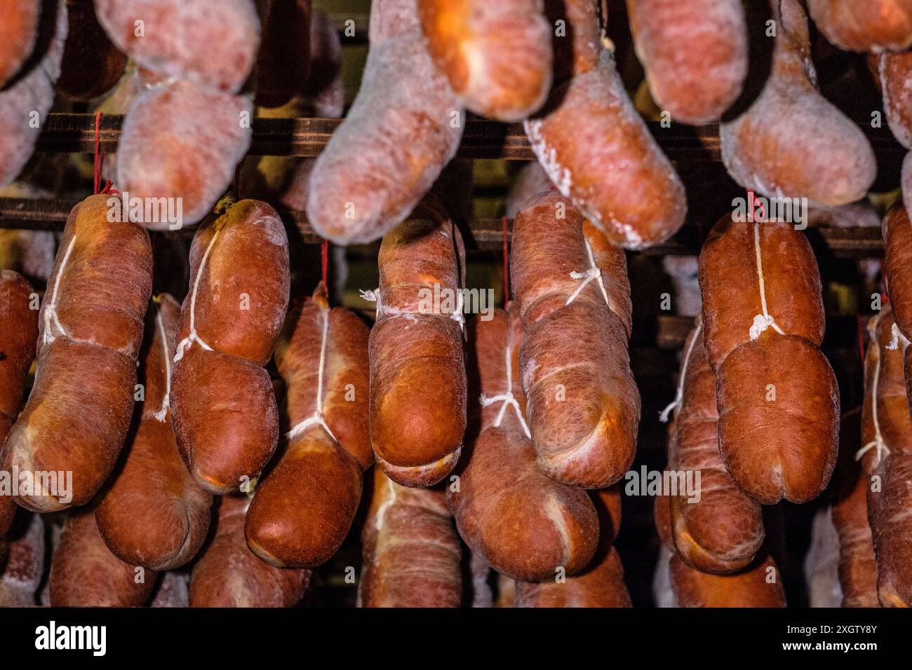 A collection of traditional Sobrasada and other unidentified cured ...