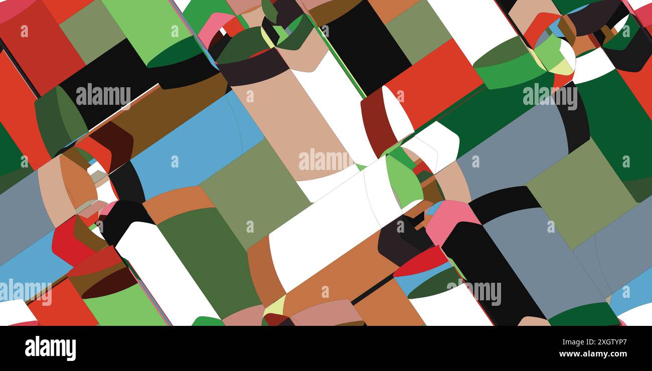 Geometric 3d shapes seamless pattern. Modern geometric texture design ...