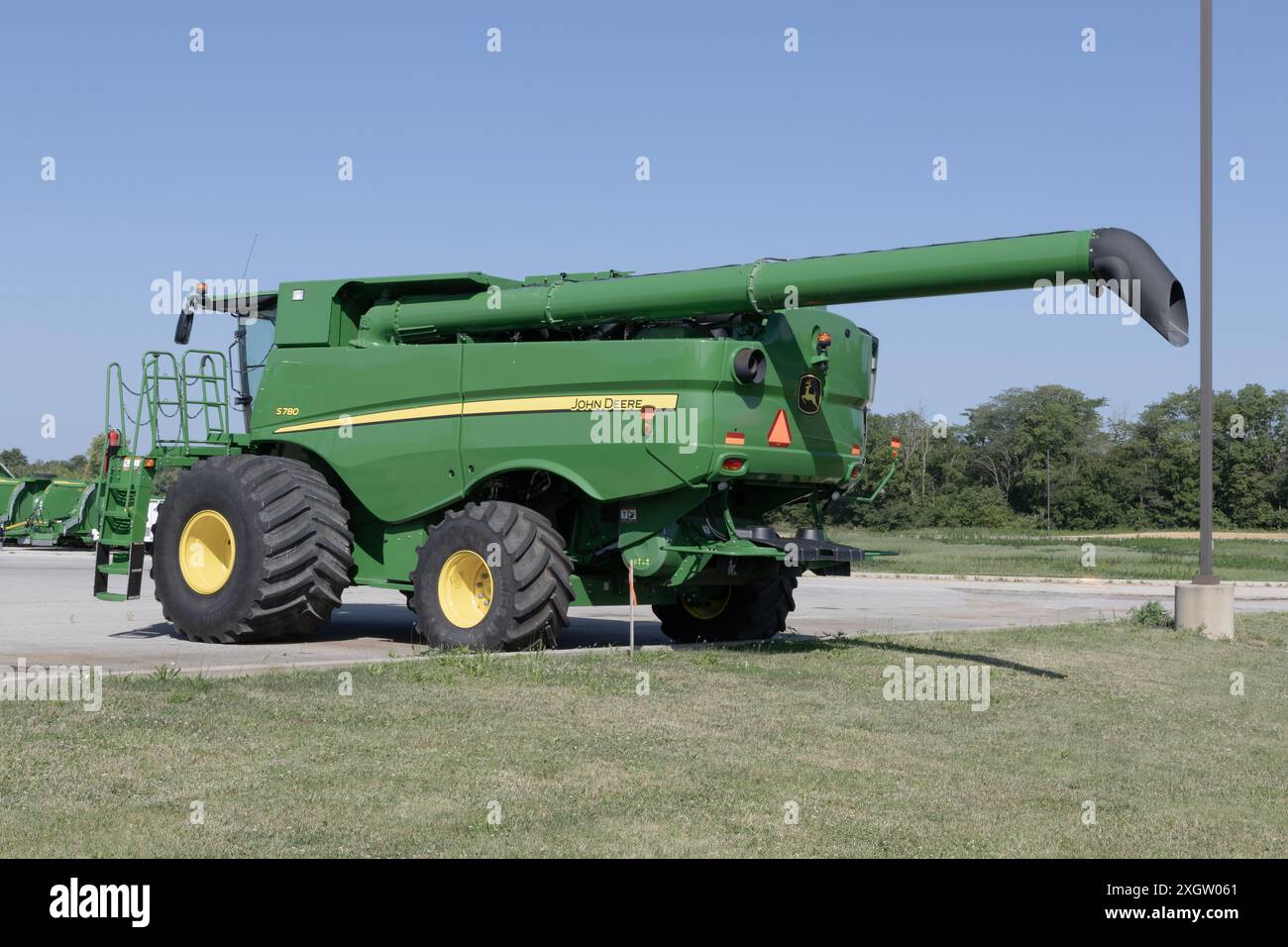Atlanta - July 7, 2024: John Deere S780 Combine Harvester. Deere ...