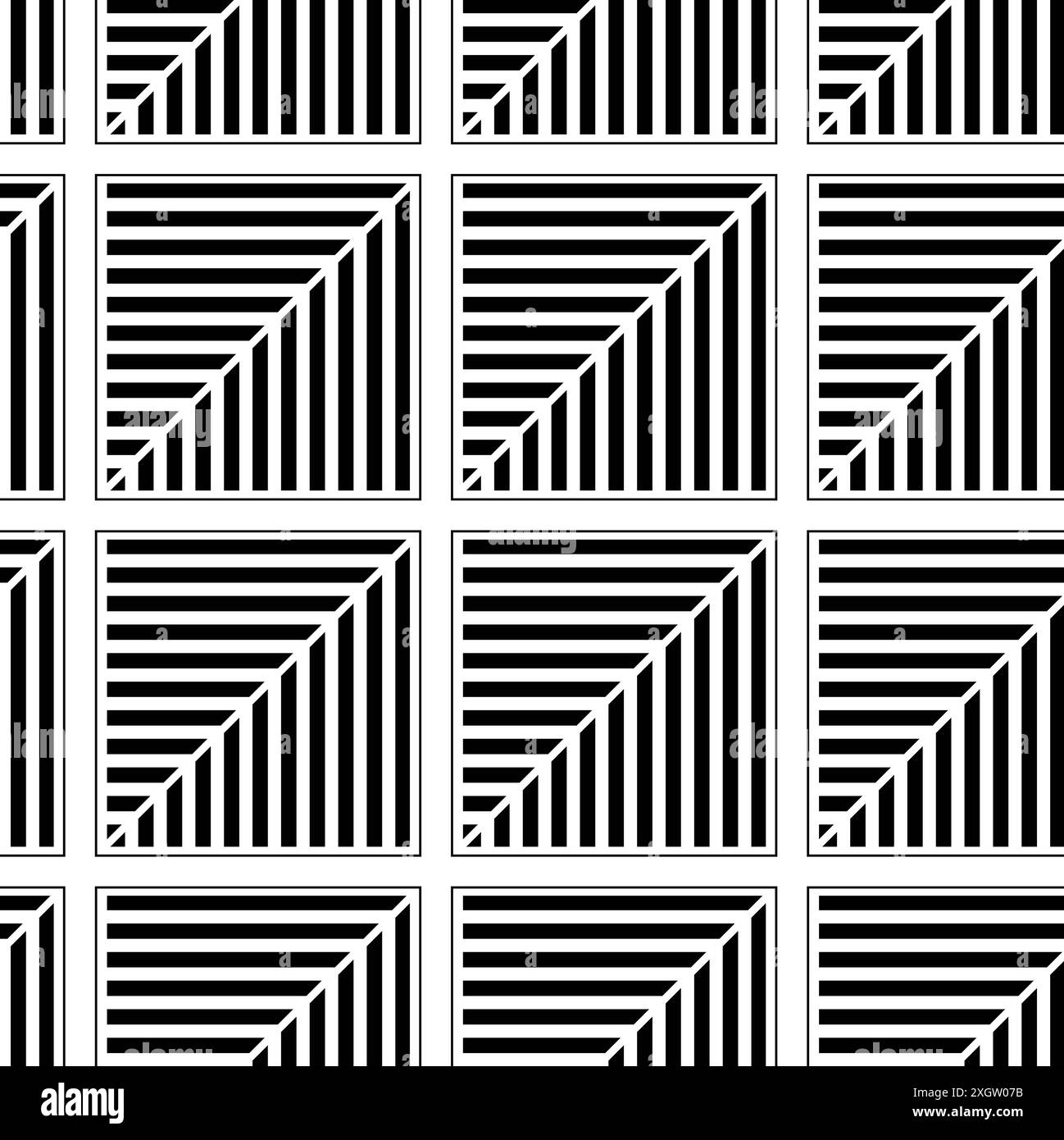 Abstract geometric pattern with squares, stripes, lines. Seamless ...