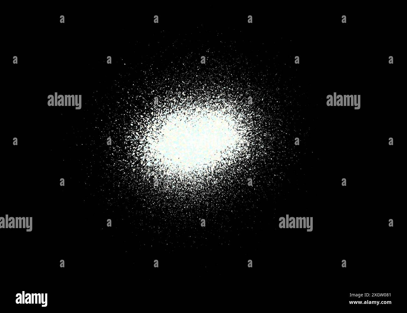 Salt or sugar crystal powder, flying dust particles. White dust grain ...