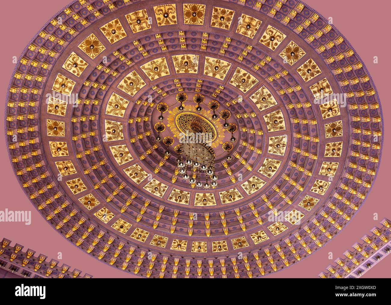 gorgeous art nouveau ceiling luminaire in the old cityhall of Bistrita ...