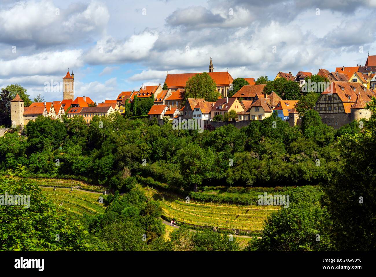 The skyline of Rothenburg ob der Tauber. Rothenburg ob der Tauber ...