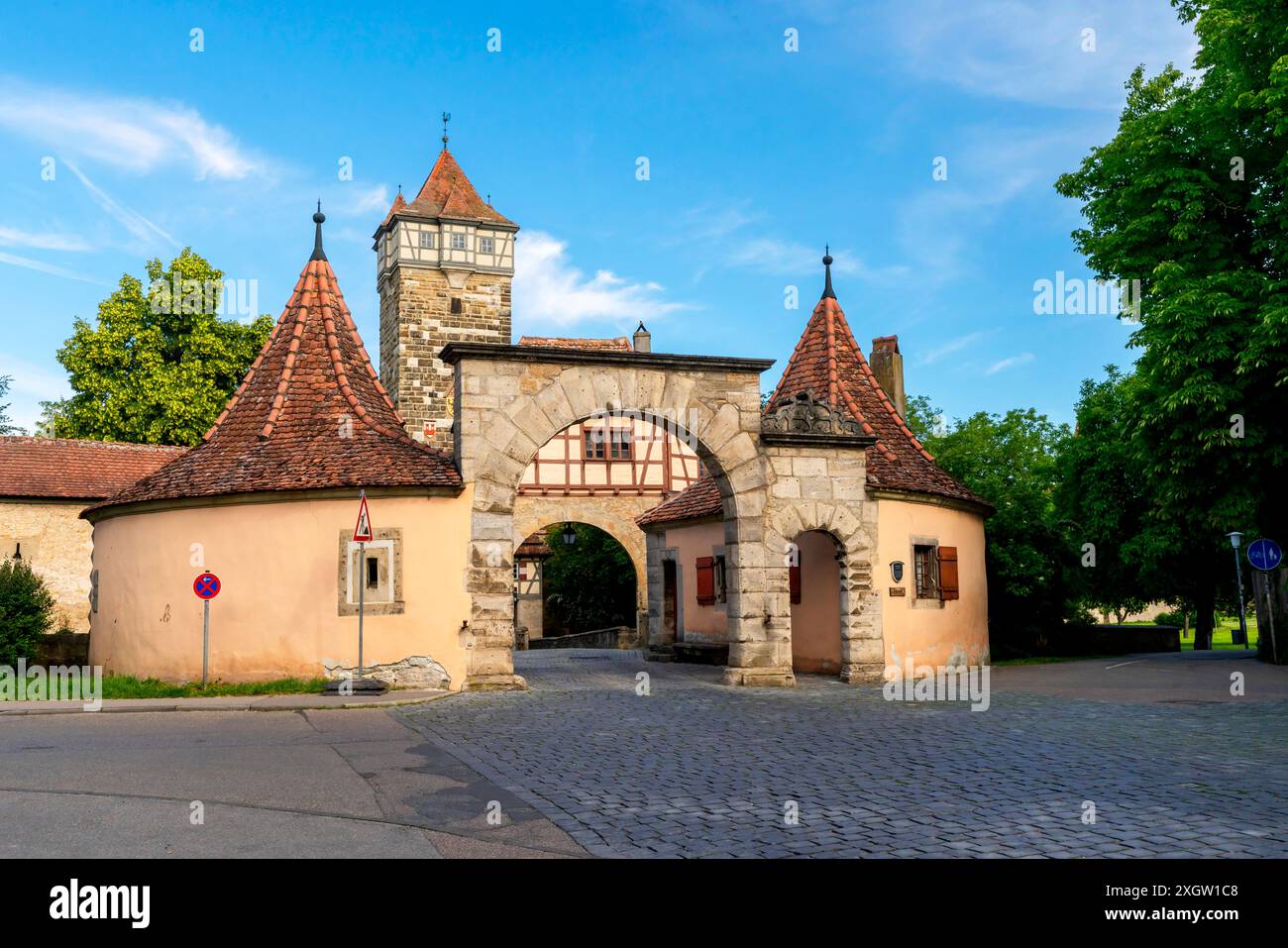 Rödertor of Rothenburg ob der Tauber, Bavaria, Germany. It is famous ...