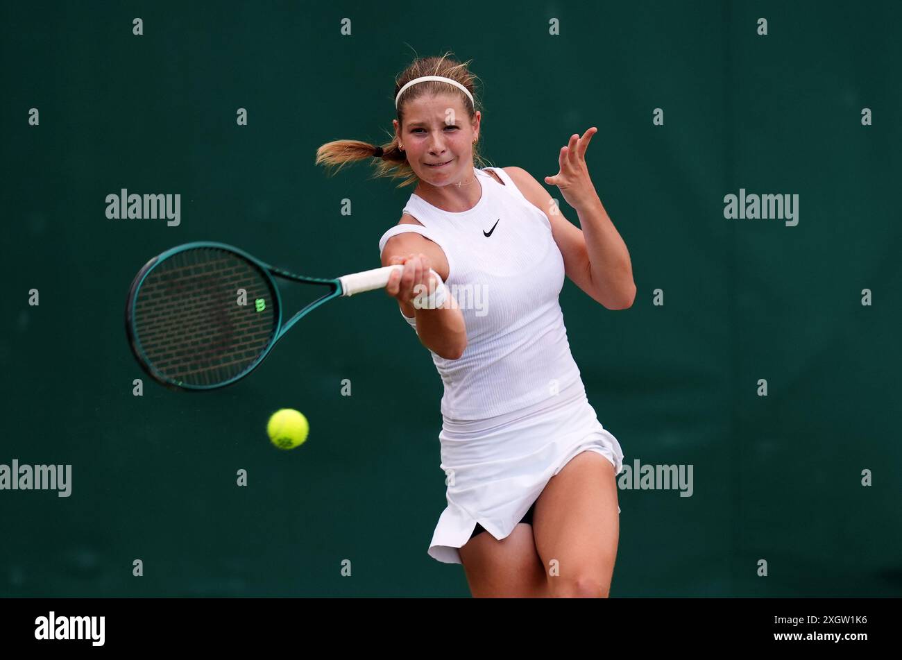 Hannah Klugman on day ten of the 2024 Wimbledon Championships at the ...