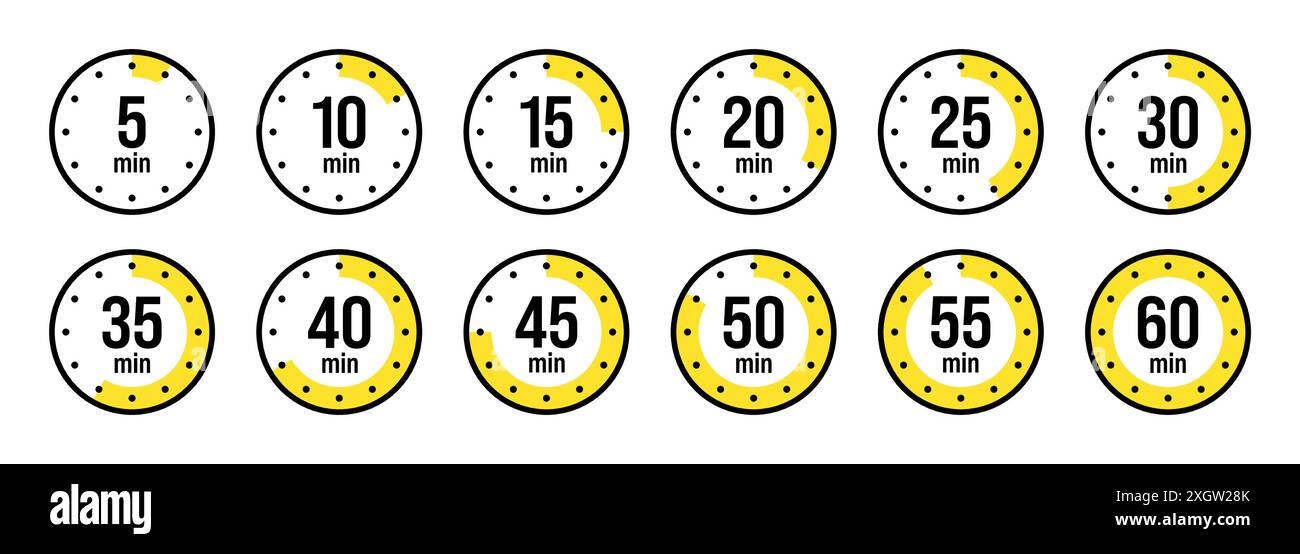 Stopwatch icons. Colorful simple chronometer, time counter with dial ...