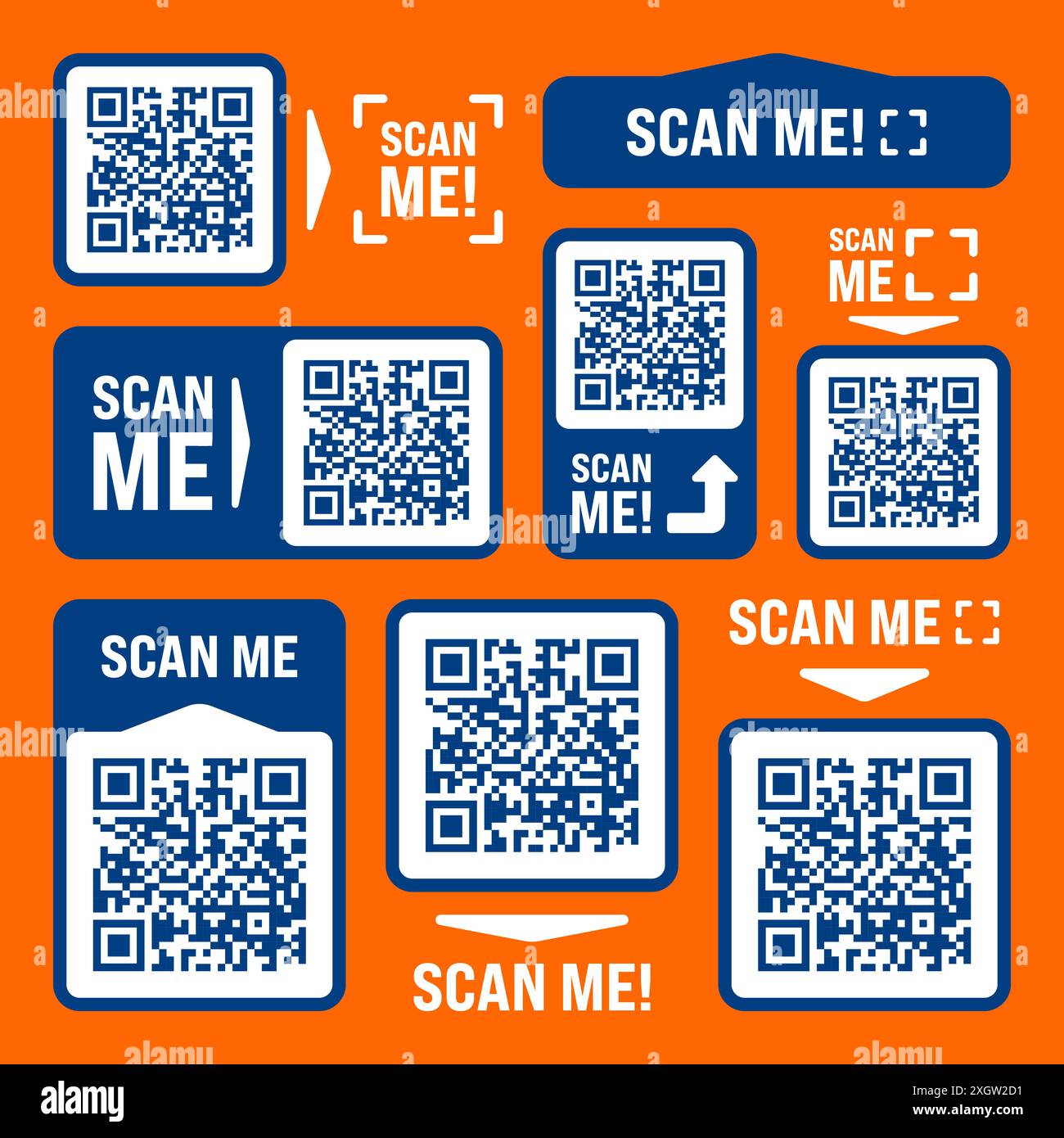 Scan me QR code sticker with text. Online payment. Special offer sale ...
