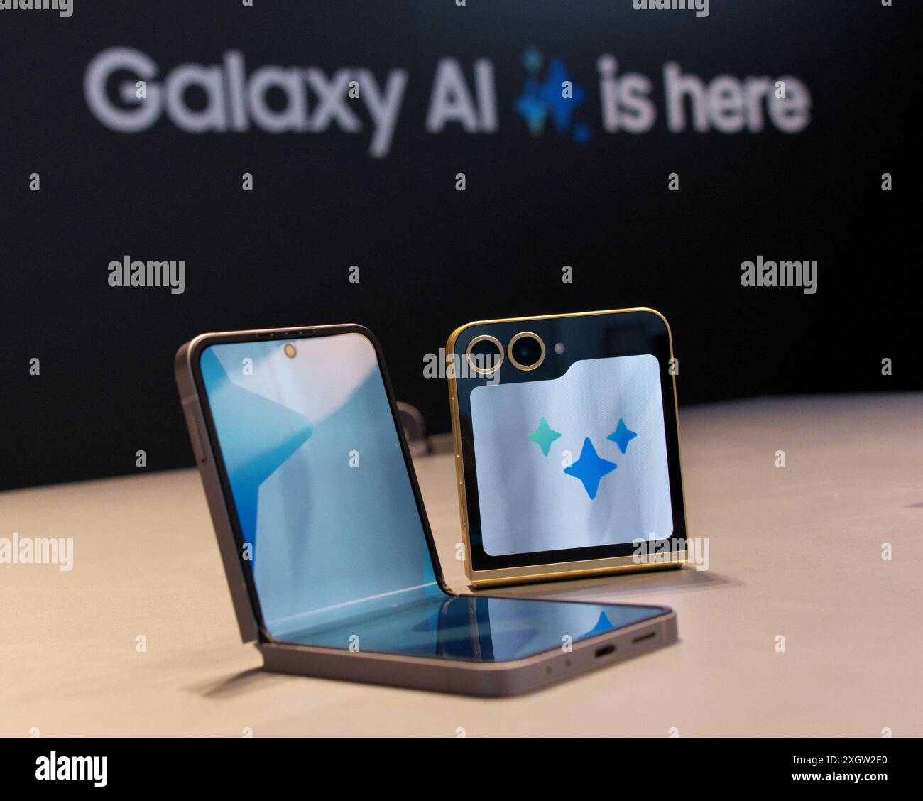 Tokyo, Japan. 10th July, 2024. Samsung new Galaxy Z Flip 6 are ...