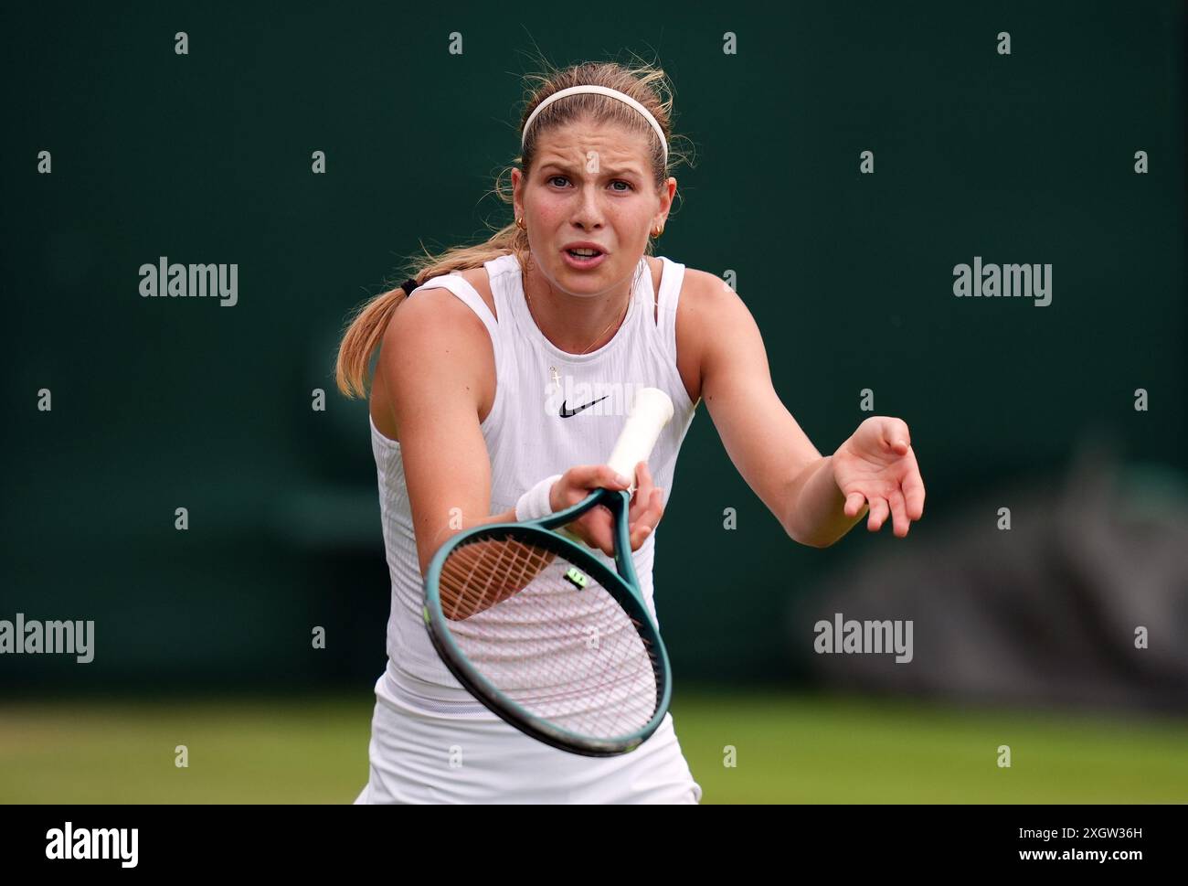 Hannah Klugman on day ten of the 2024 Wimbledon Championships at the ...