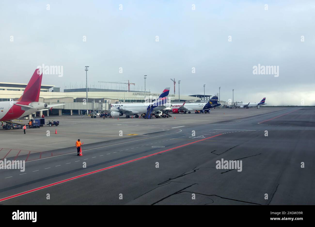 Latam, airplanes, Mariscal Sucre International Airport, Quito, Ecuador ...