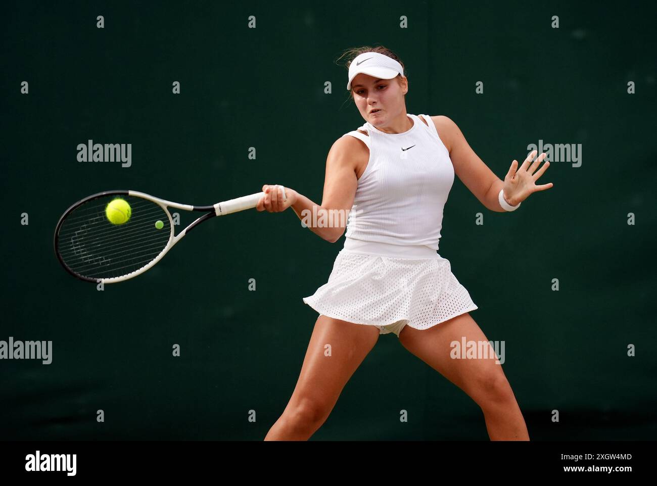 Monika Stankiewicz on day ten of the 2024 Wimbledon Championships at ...